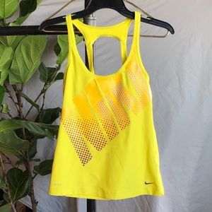 Nike | Tops | Womens Nike Drifit Yellow Racerback Running Tank | Poshmark